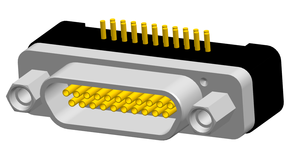 Rectangular micro-D connectors