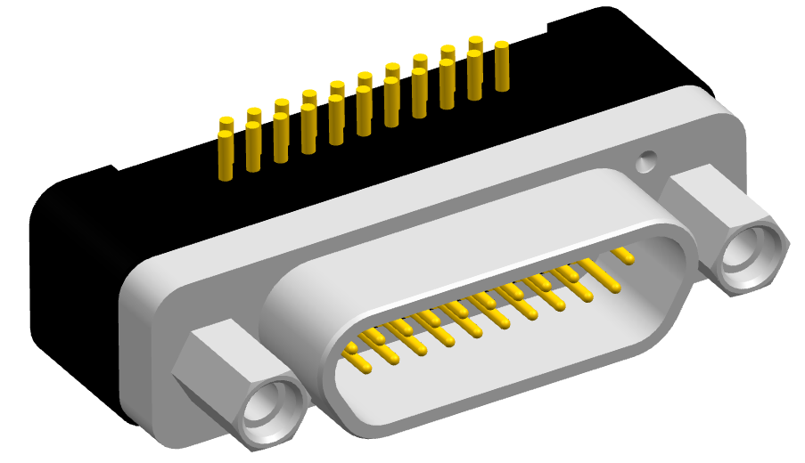 Rectangular micro-D connectors